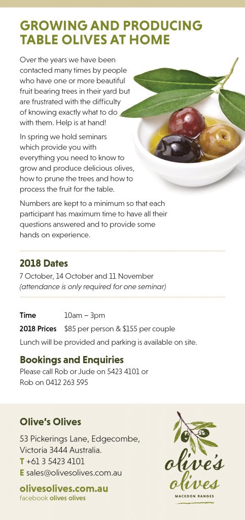 Learn to Grow & Produce Table Olives at Home with Olive's Olive Farm ...