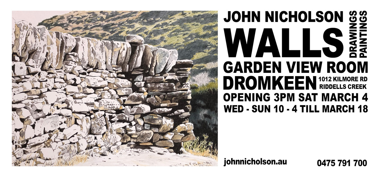 John Nicholson 'Walls Exhibition' Drawing & Painting - | Visit Macedon ...
